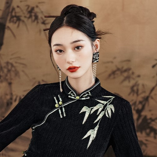 Black Qipao & Cheongsam | Shop Black Chinese Dresses