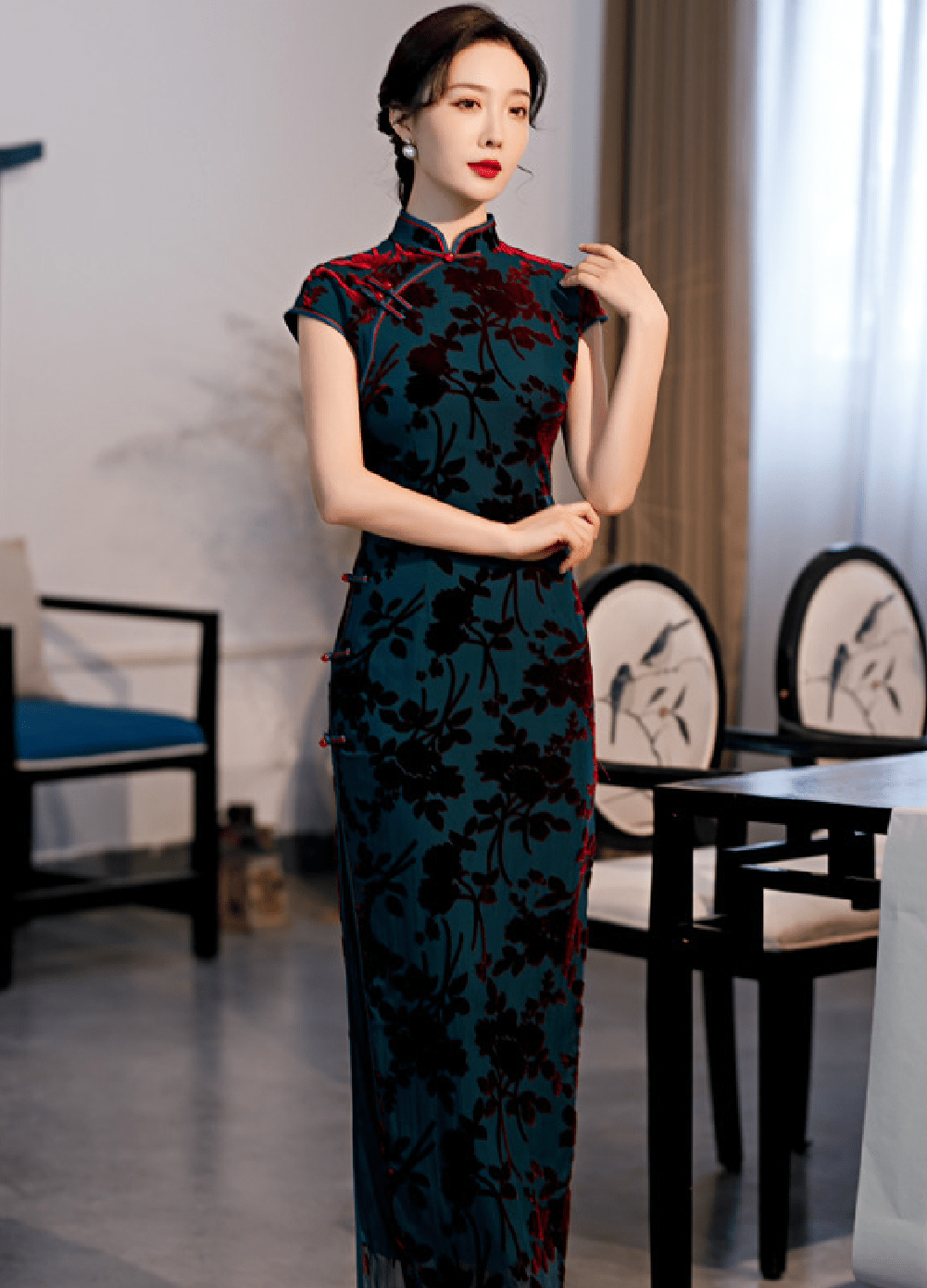 Traditional Long Qipao | Cheongsam Dress