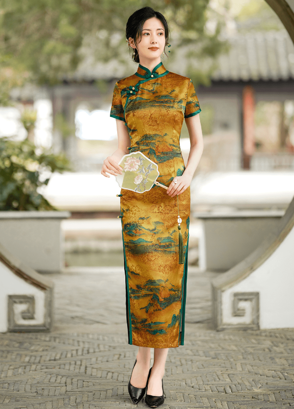 Long Green Qipao | Cheongsam Dress