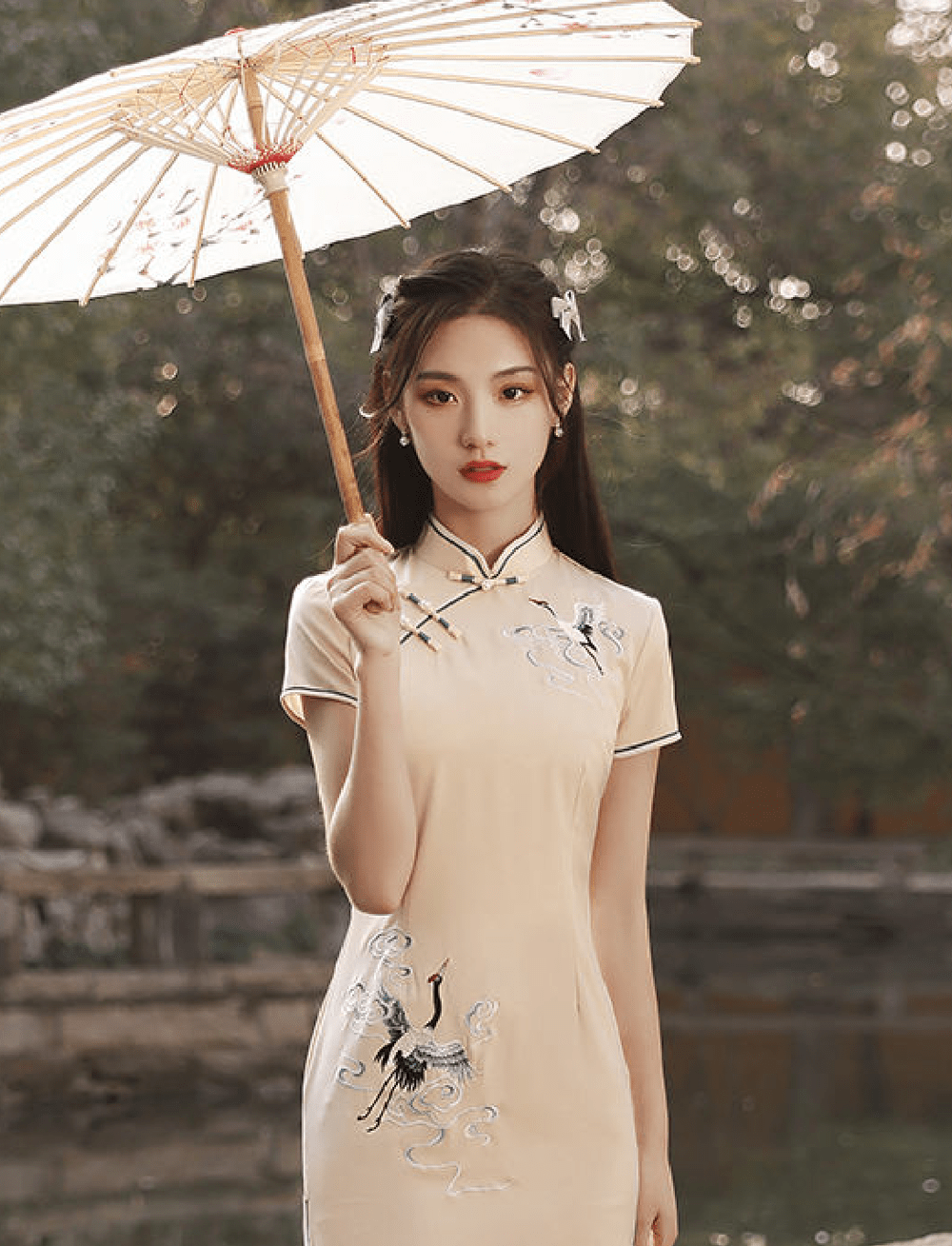 Blue Lace Cheongsam | Qipao Dress