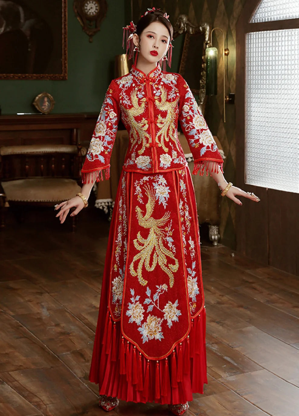 Red Qun Kwa Qipao | Cheongsam Dress