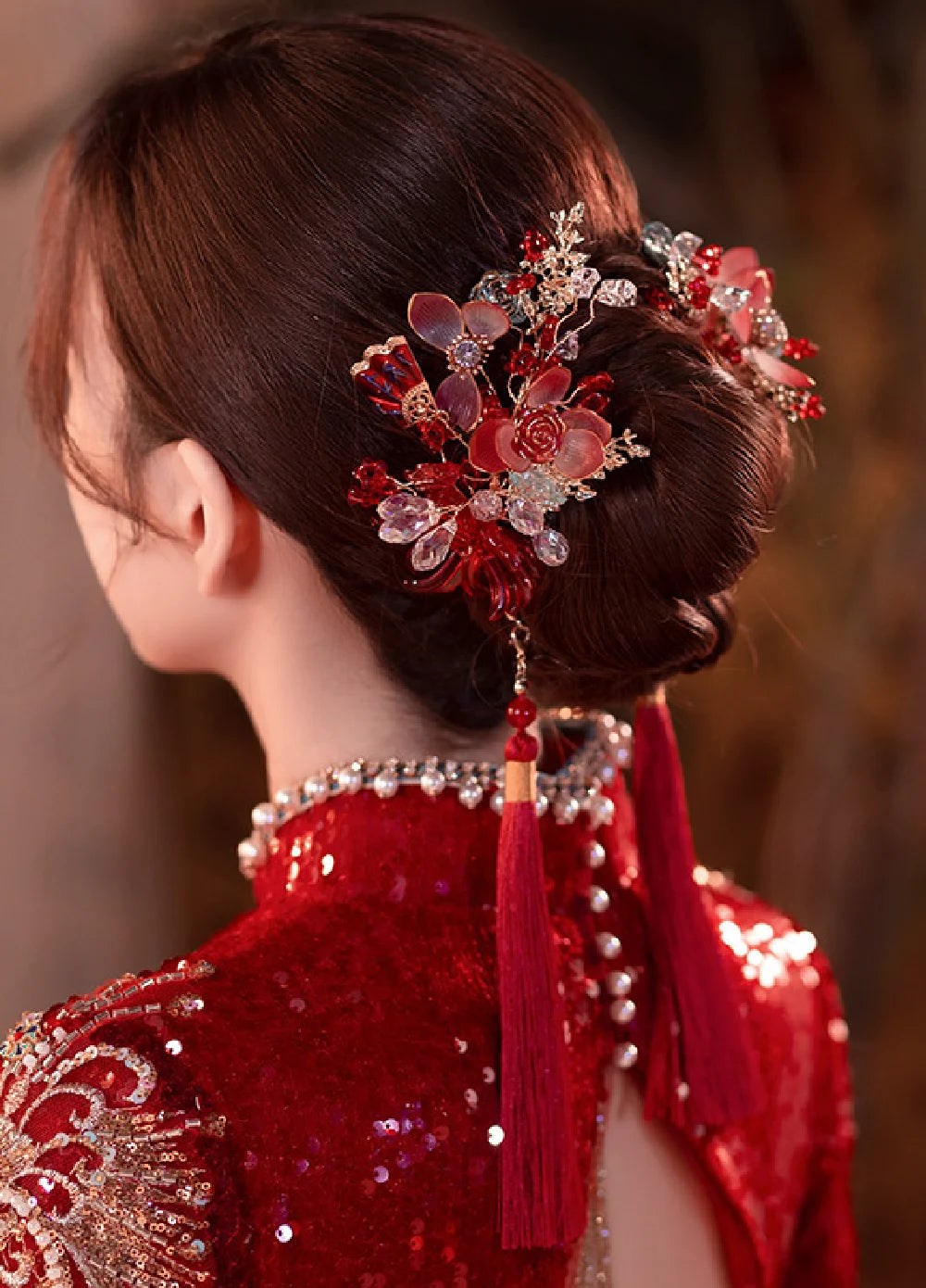 Traditional Chinese Wedding Hairpin | Qipao Bridal Hair Accessories